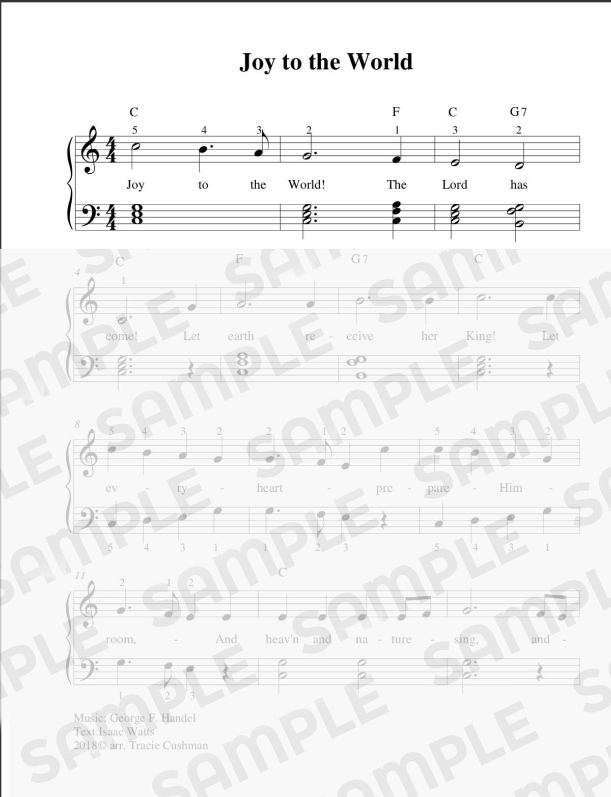 Joy To The World Sheet Music