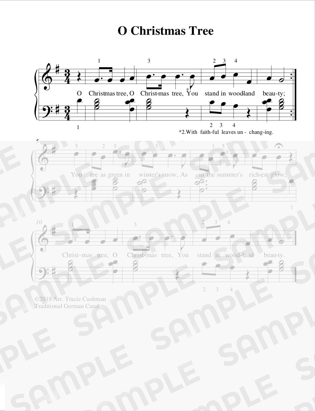 O Christmas Tree Sheet Music O Christmas Tree (O Tannenbaum) W Lyrics